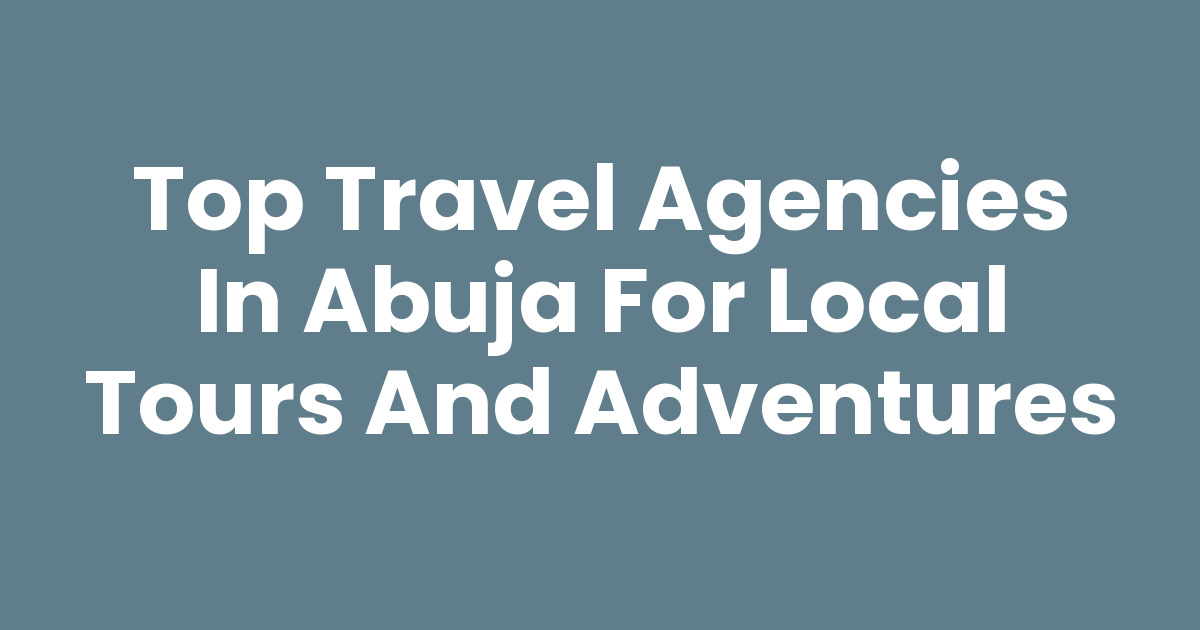 Top Travel Agencies in Abuja for Local Tours and Adventures